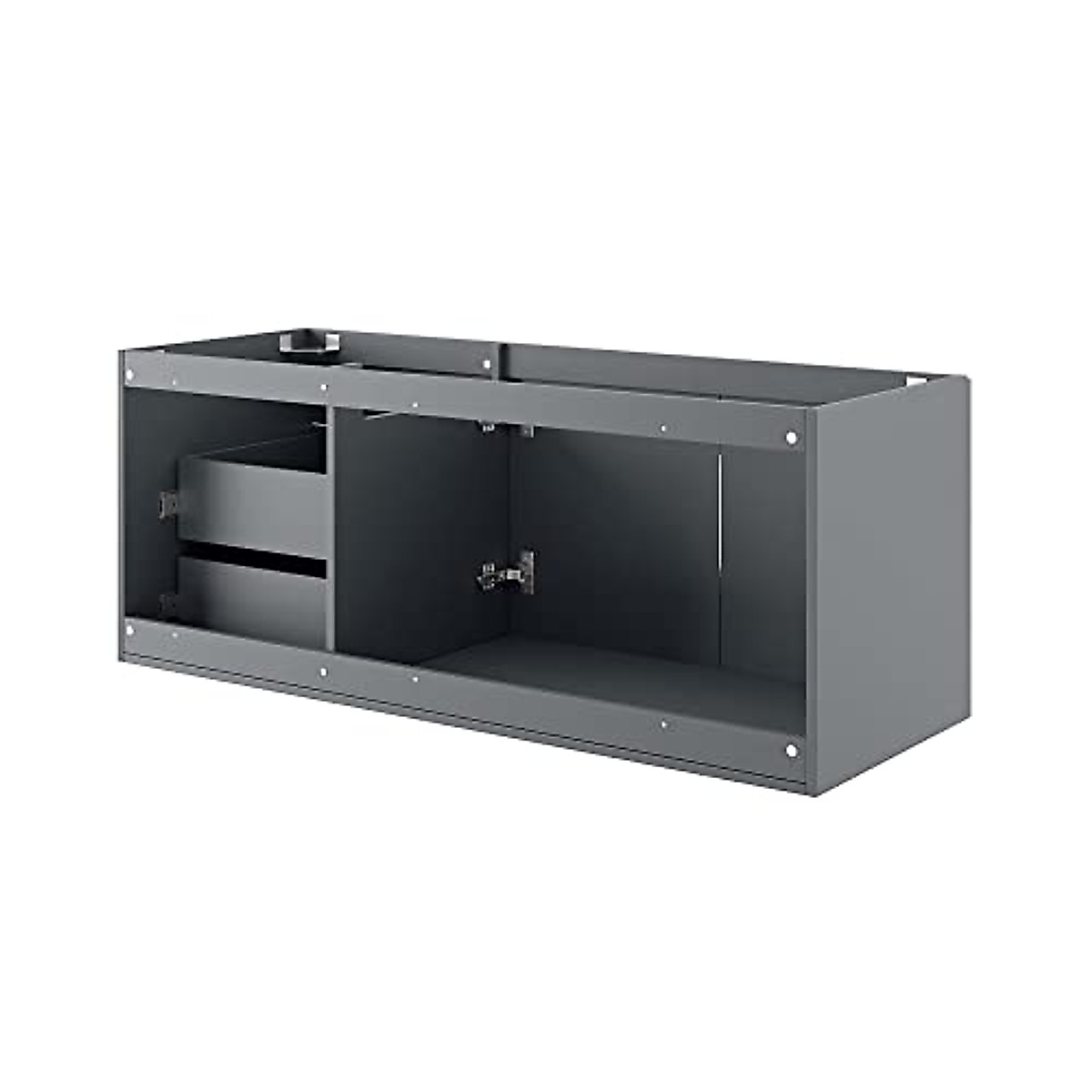 Modway Vitality 47" MDF and Particleboard Bathroom Vanity Cabinet in Gray