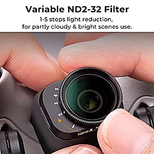 K&F Concept Mini 3/ Mini 3 Pro Variable ND Lens Filters Kit ND2-32+ND32-512(2 Pcs), Variable ND Filters 1-5 Stops + 5-9 Stops Compatible with DJI Mini 3/ Mini 3 Pro