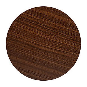 Flash Furniture Hampstead Collection End Table - Modern Walnut Finish End Table - Crisscross Matte Black Frame