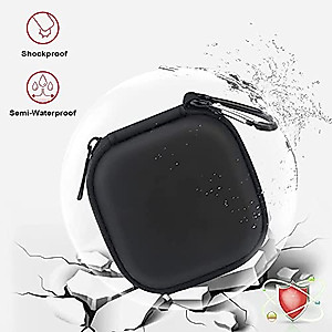 Canboc Hard Case for New Bose QuietComfort Earbuds II Noise Cancelling in-Ear Wireless Bluetooth Headphones, Mesh Bag fits USB-C Charging Cable, Ear Tips, Black