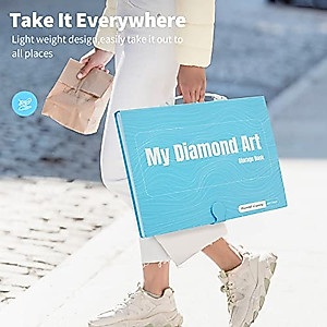 ARTDOT A3 Storage Book for Diamond Painting Kits, Diamond Art Portfolio Folder for Diamond Painting Accessories with 30 Pocket Slevees Protectors (16.9x12.4inches)