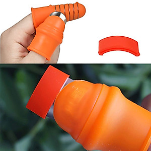 OFNMY 2 Pack Garden Silicone Thumb Knife Separator Finger Knife Harvesting Plant Knife Plant Gardening Gifts Trim Garden Vegetable Gardening Tools(Large Silicone Thumb Knife)