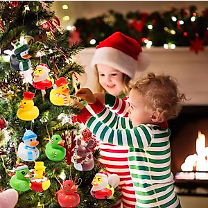 27 PCS Christmas Rubber Ducks Baby Showers Accessories Jeep Bath Toys for Kids Christmas Party Favors,Gift Exchange,Christmas Stocking Stuffers(Christmas)