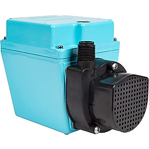 Little Giant 3E-34N 115-Volt, 1/15 HP, 670 GPH Dual Purpose In-Line or Small Submersible, Oil-Filled Pump, 10-Ft. Cord, Blue, 503603