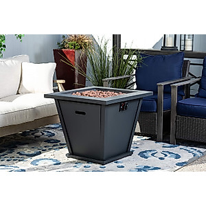 Bond Manufacturing 51843 28in Olivera Fire Table, Black