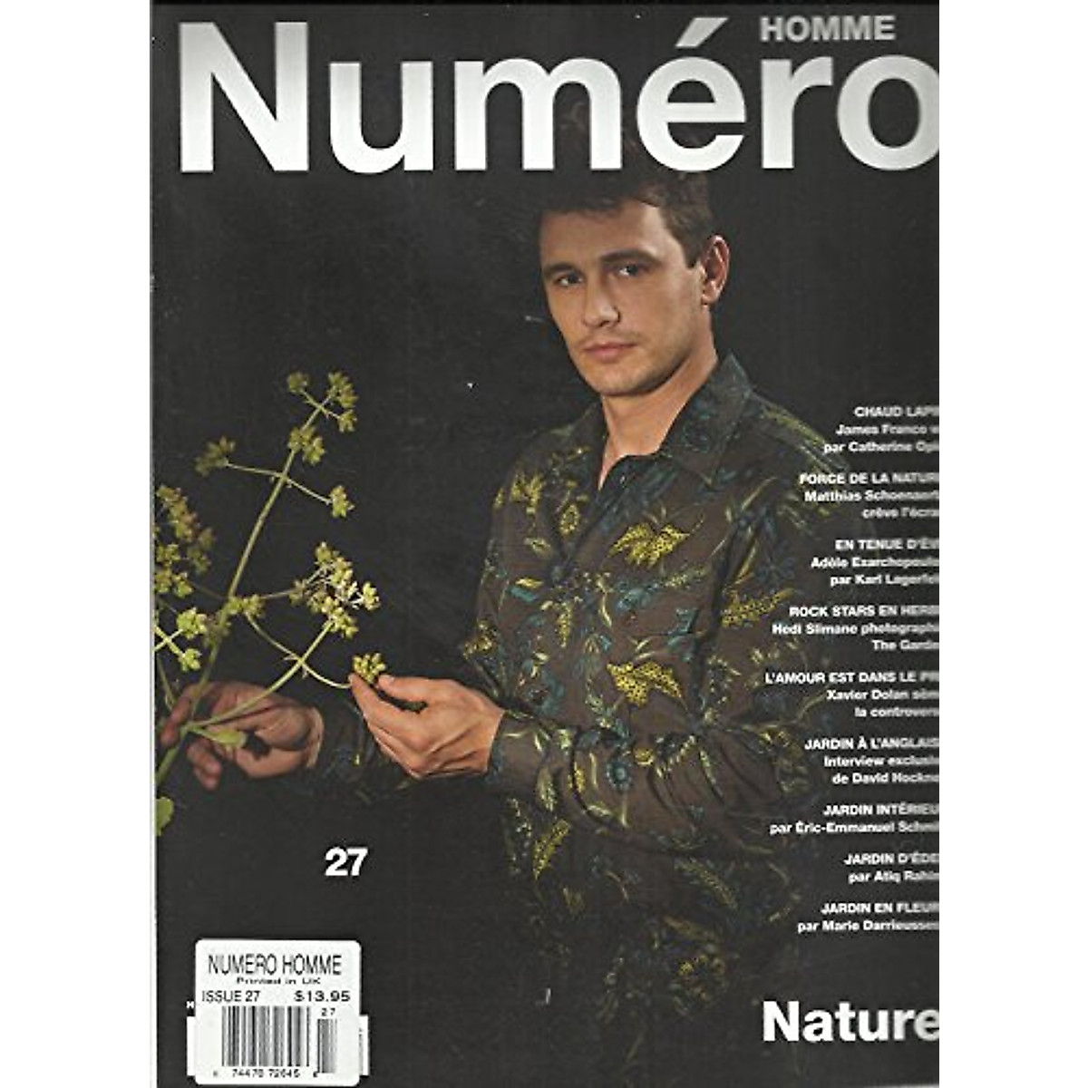 NUMERO HOMME FASHION MAGAZINE, ISSUE, 2014 ISSUE, 27 NATURE PRINTED IN UK