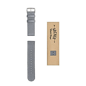 Archer Watch Straps - Premium Nylon Quick Release Replacement Watch Bands for Men and Women, Watches and Smartwatches (Gray, 20mm)