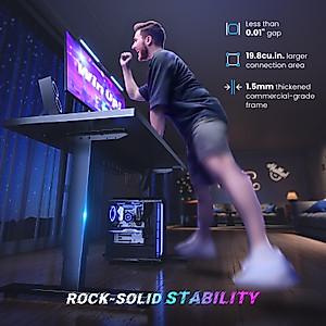 SIAGO Electric Standing Desk Adjustable - 48 x 24 Inch Sit Stand up Desk with Cable Management - 3 Memory Preset Adjustable Height Desk Computer Home Office Desk