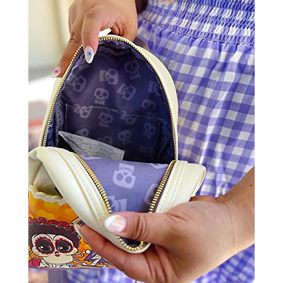 Loungefly Women's Disney Chibi “Coco Family” Double Strap Shoulder Bag Purse