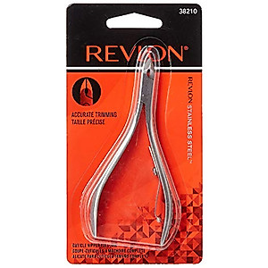 Cuticle Trimmer by Revlon, Full Jaw Cuticle Remover Tool, Nail Care, High Precision Blade, Easy Grip, Stainless Steel (Pack of 1)