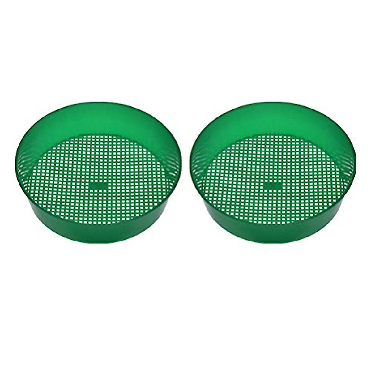 DOITOOL- 2PCS Mesh Plastic Garden Sieve Gardening Seedling Tool Riddle for Compost Soil Stone (Green, with Color Deviation)