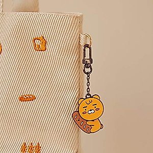KAKAO FRIENDS Official- YumYum Friends Moving Keyring, Compatible with AirPods Silicone Case (Little Ryan)