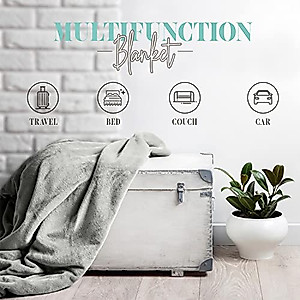 Elegant Comfort Throw Blanket, Reversible Sherpa Flannel, Ultra-Soft, Fuzzy, Cozy and Plush- All Season Lightweight Decorative Throw, 50 x 60 inches, Ombre Design Sherpa Throw, Blue