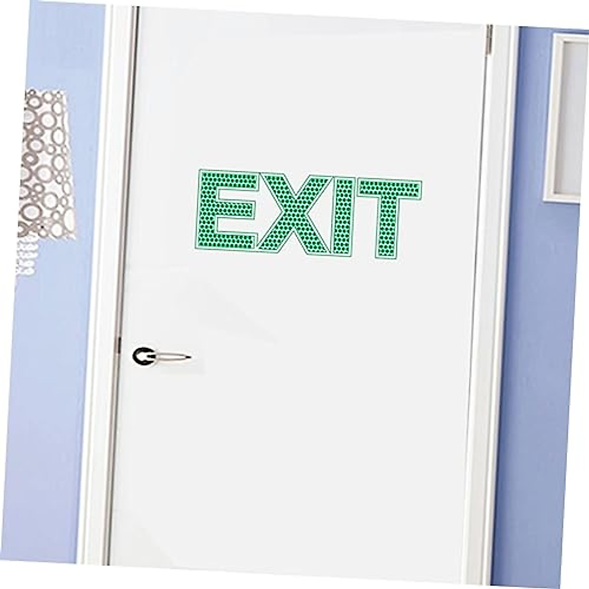 Hohopeti Exit Decal Exit Wall Decal Exit Photoluminescent Signs Stickers Safety Exit Sign Wall Sticker Exit Wall Sticker Exit Luminous Sticker Noctilucence Exit Sign Exit Sticker Green