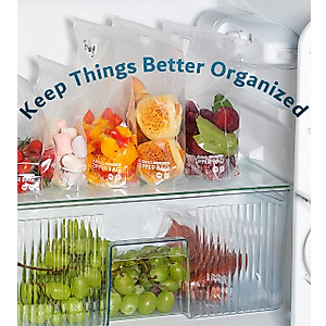 50 Slider Small Food Storage Bags, Expandable Bottom, Secure Slider Seal, BPA-Free, Easy Open On The Go for Snacks