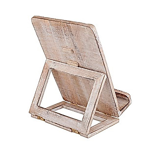 Farmhouse Kitchen Decor Wooden Cookbook Stand for Kitchen Counter Foldable Recipe Book Stand Holder Easel for Kitchen Text Book Ipad Tablet