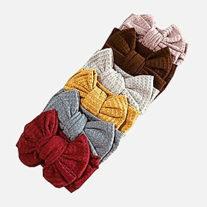 Yili Maizi Big Hair Bow Baby Headbands Knot Headwrap bow wide Baby Turban Elastic Head Wraps for Newborn Infant Toddler Hair Accessories