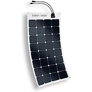 SUNPOWER Portable Solar Panels, Flexible Panel / Monocrystalline Cells / Lightweight/ MC4 Connectors Camping, boats, RV + more (100W)