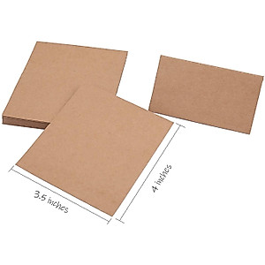 Tosnail 50 Pieces Rustic Wooden Place Card Holders with 50 Kraft Paper Cards Table Number Holders Photo Holder for Wedding Party Decoration, Photo Display