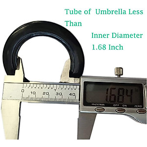 SUQ I OME 2 Sets 2 inch Outdoor Patio Parasol Umbrella Hole Ring Plug and Cap Set, for Parasol Umbrella Table Hole Cover Insert(Black)