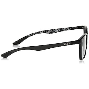 Ray-Ban RX8905 Square Prescription Eyeglass Frames, Black/Demo Lens, 55 mm