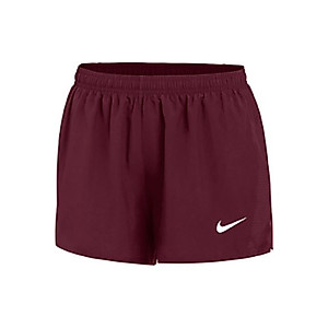Nike Women's Dry 10K Running Shorts (US, Alpha, Medium, Regular, Regular, Maroon)