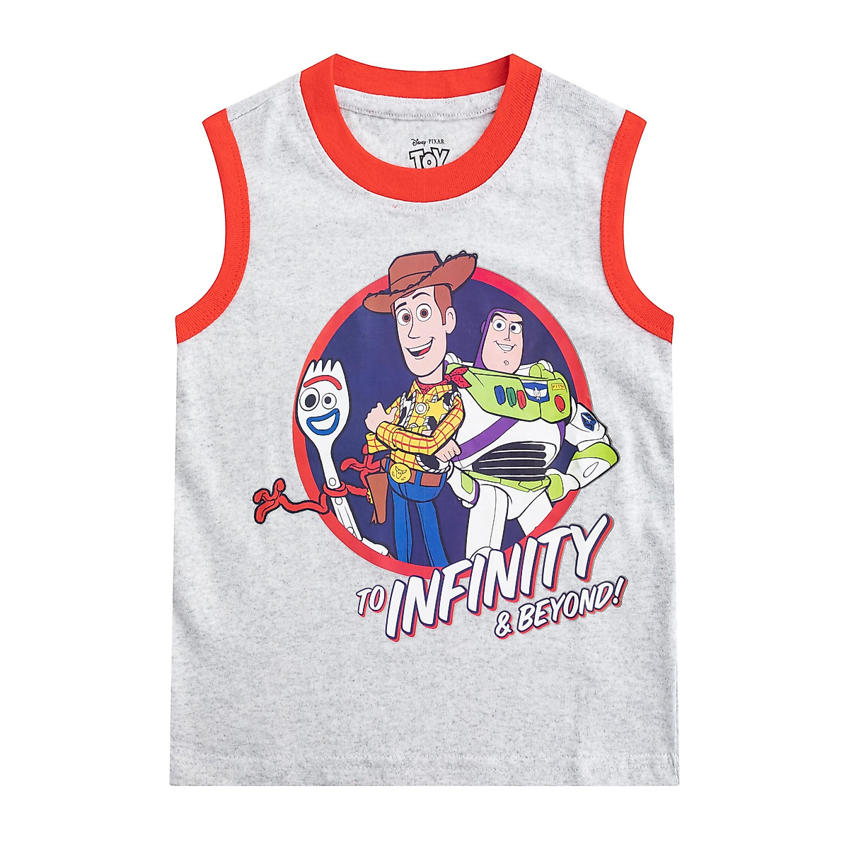 Disney Toy Story Woody & Buzz Lightyear Boys’ 2 Pack Tank Top for Toddler and Little Kids - Blue/Grey