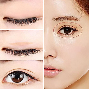 VASANA 1800PCS Beige Three Different Shapes Double Eyelid Tape Tool Invisible Beauty Double Eyelid Tape Stickers Makeup Breathable Big Eye Decoration for Mono-eyelids