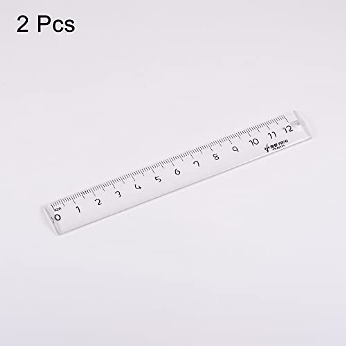 HARFINGTON 2pcs Straight Plastic Ruler 12cm Metric Plastic Clear Measuring Tool for Classrooms Home Office