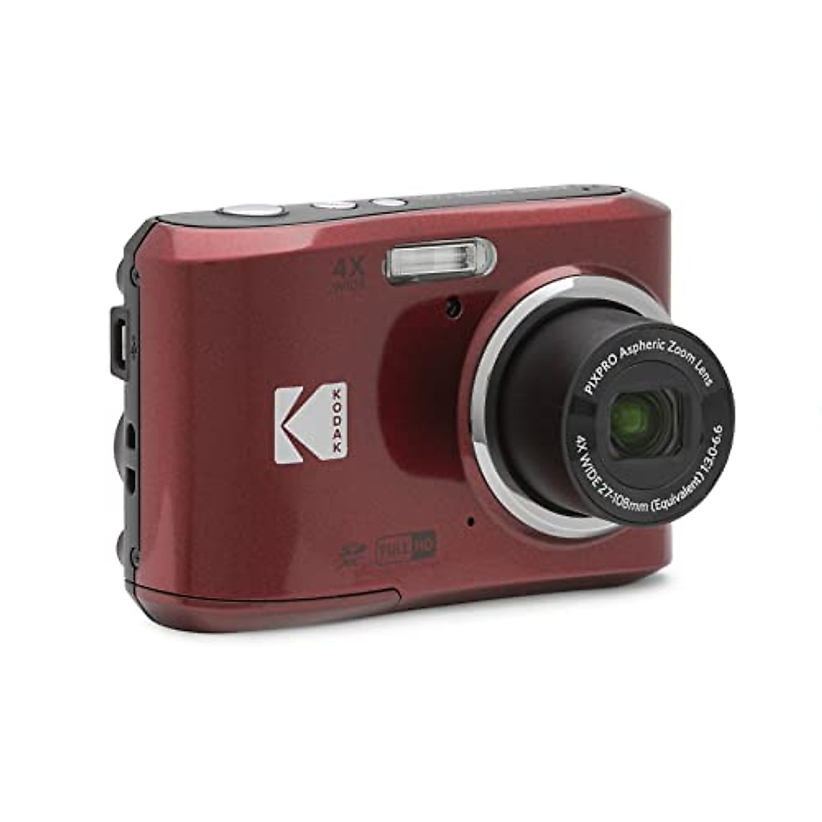 Kodak PIXPRO FZ45 Digital Camera + Black Point & Shoot Camera Case + Transcend 64GB SD Memory Card + Tri-fold Memory Card Wallet + Hi-Speed SD USB Card Reader + More! (Red)