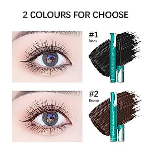 FYEBOO [2023 New] Thickening Mascara Fiber Lash Mascara Extension Voluminous, Long-Lasting Waterproof & Smudge-Proof Mascara, No Flaking/No Clumping, Black Mascara 10ml