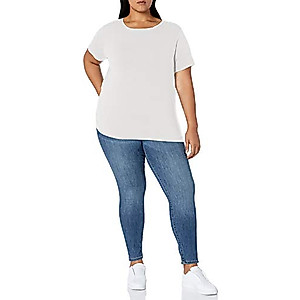 Amazon Essentials Women's Short-Sleeve Crewneck T-Shirt, White, 3X