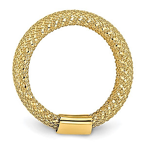 Diamond2Deal 14k Yellow Gold Stretch Ring