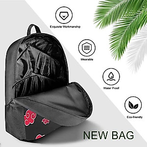 Csvnjeu Anime Backpack Set, Polyester Backpack Set with Lunch Box and Pencil Bag, Teen Boys Girls Backpack Set