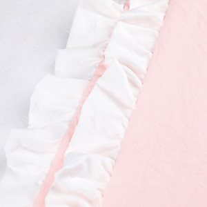 Blush Coral Pink Ruffle Crib Bedding Set Baby Girl Bedding Blanket Nursery Crib Skirt Set Baby Girl Crib Sheet (Ruffle Blanket)