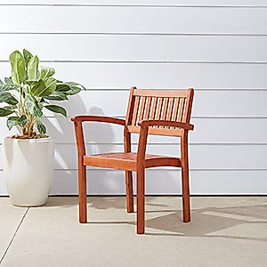 Vifah Bayeux Outdoor Garden Stacking Armchair (Set of 2)