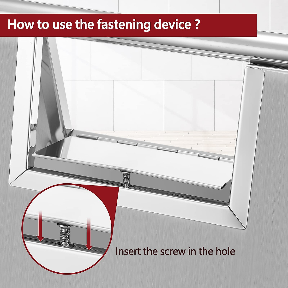 LEIFIDE 4 Pcs Stainless Steel Wet Floor Caution Sign Bulk 8.8 Pound Portable Foldable Handle Bilingual Safety Sign for Kitchen Restaurant Shop commercial Use Avoid Fall and Slip Accident(4 Pcs)