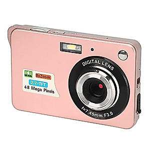 Digital Camera 4K Vlogging Camera 2.7inch LCD Display 8X Zoom Anti Shake Vlogging Camera CMOS 5MP Processor (Pink)