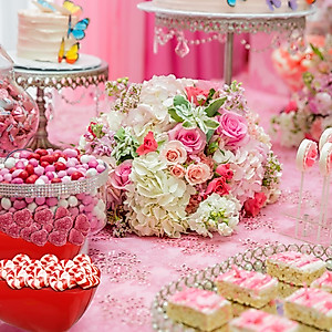 LLE Red Plastic Valentine Heart Shaped Deep Bowl Home Kitchen Party Favor Serving Candies Chips Dessert Food Side Dish Snack Fruit Bowl Valentines Day Tableware Gift Decoration Set of 4 with Cookies