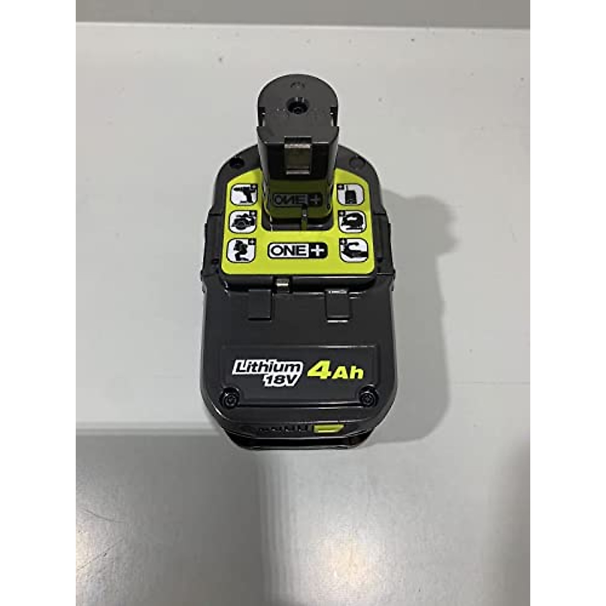 Ryobi P197 Battery ONE + (PLUS) Compatible Replaces P108 Rechargeable Lithium Ion 18 v Volt 4.0 Ah / 72 Wh UL Listed Faster Recharge Single Battery with Fuel Gage