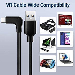 KZERO Link Cable 10 FT Compatible for Oculus Quest 2 Pico 4, PC/Steam VR, Transfer Link Cable VR for Quest 2 PC Data Transfer, USB 3.1 to USB C Cable for VR Headset and Gaming PC