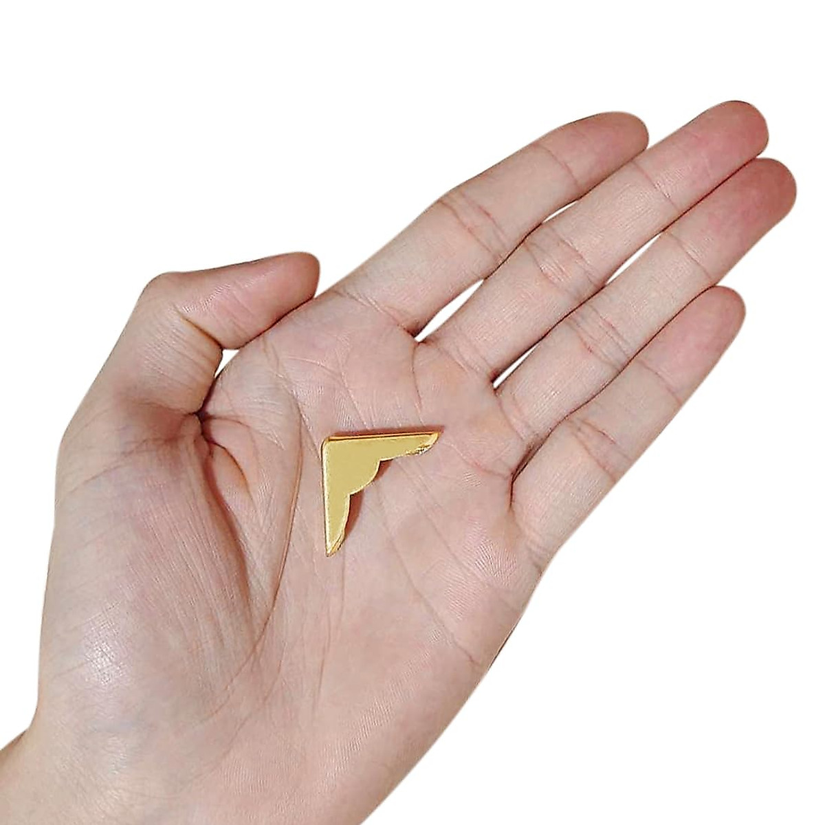 uxcell Metal Book Corner Protectors Edge Cover Guard 22 X 22 X 6mm Gold Tone 30pcs