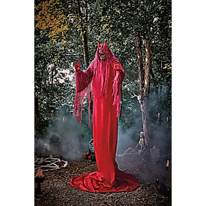 Spirit Halloween 4.9 Ft Hell Spawn Animatronic | Animated Decoration | Body Extends | Light Up LED Eyes | Speaks Phrases