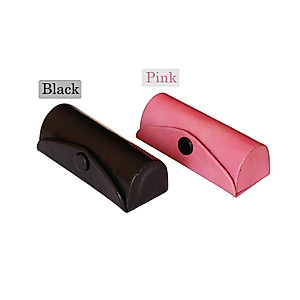 ARTISENIA Set of 2 Leather Lipstick Case Holder Organizer Bag for Purse lipstick holder Durable Soft Leather | Cosmetic Storage Kit With Mirror (Pink & Black)