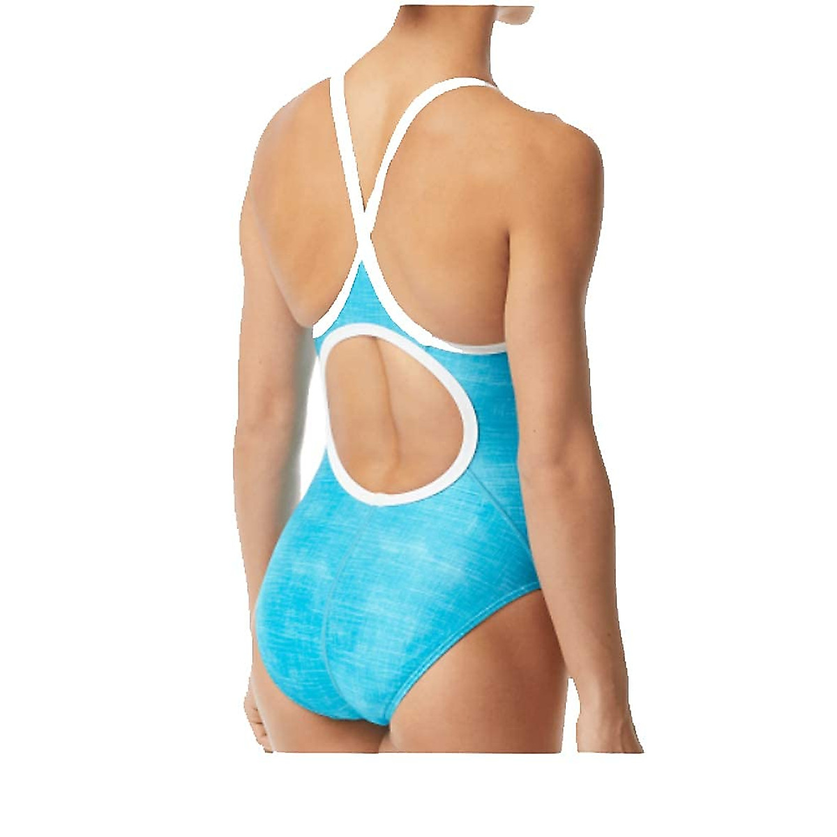 TYR Sandblasted Diamondfit, Turq/White, 26