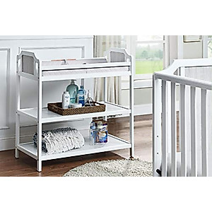 Suite Bebe Brees Changing Table in White and Vintage Birch