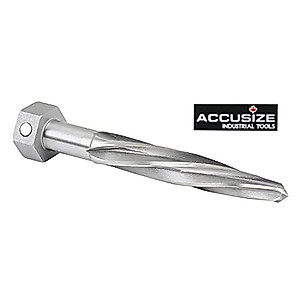 Accusize Industrial Tools 13/16 inch Bridge Reamer, Magnetic Hex Shank, Hss Spiral Flutes Aligning Reamers, Car Reamers, 1523-8035