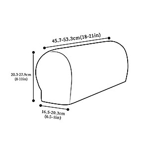 MBROS Sofa Armrest Cover,Stretch Fabric Furniture Protector Armchair Slipcover for Recliner Sofa Chairs Jacquard Arm Cover Set of 2-Navy