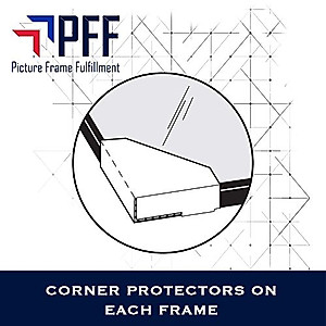 13"x29" Picture Frame | 1.25" Black MDF | Plexiglass and Hanging Hardware Included