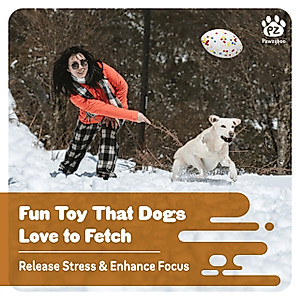 Pawzyboo Indestructible Dog Ball, Durable Dog Balls Aggressive Chewers to Fetch, Football Toy for Dogs, Tough Large Dog Balls, Dog Chew Balls, Virtually Indestructible Floating